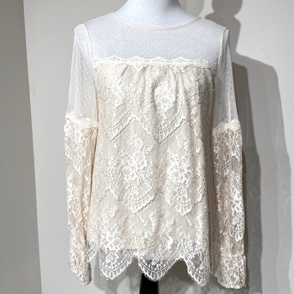 Sundance | Tops | Sundance Victorian Elegance Top Swiss Dot Yoke Long ...